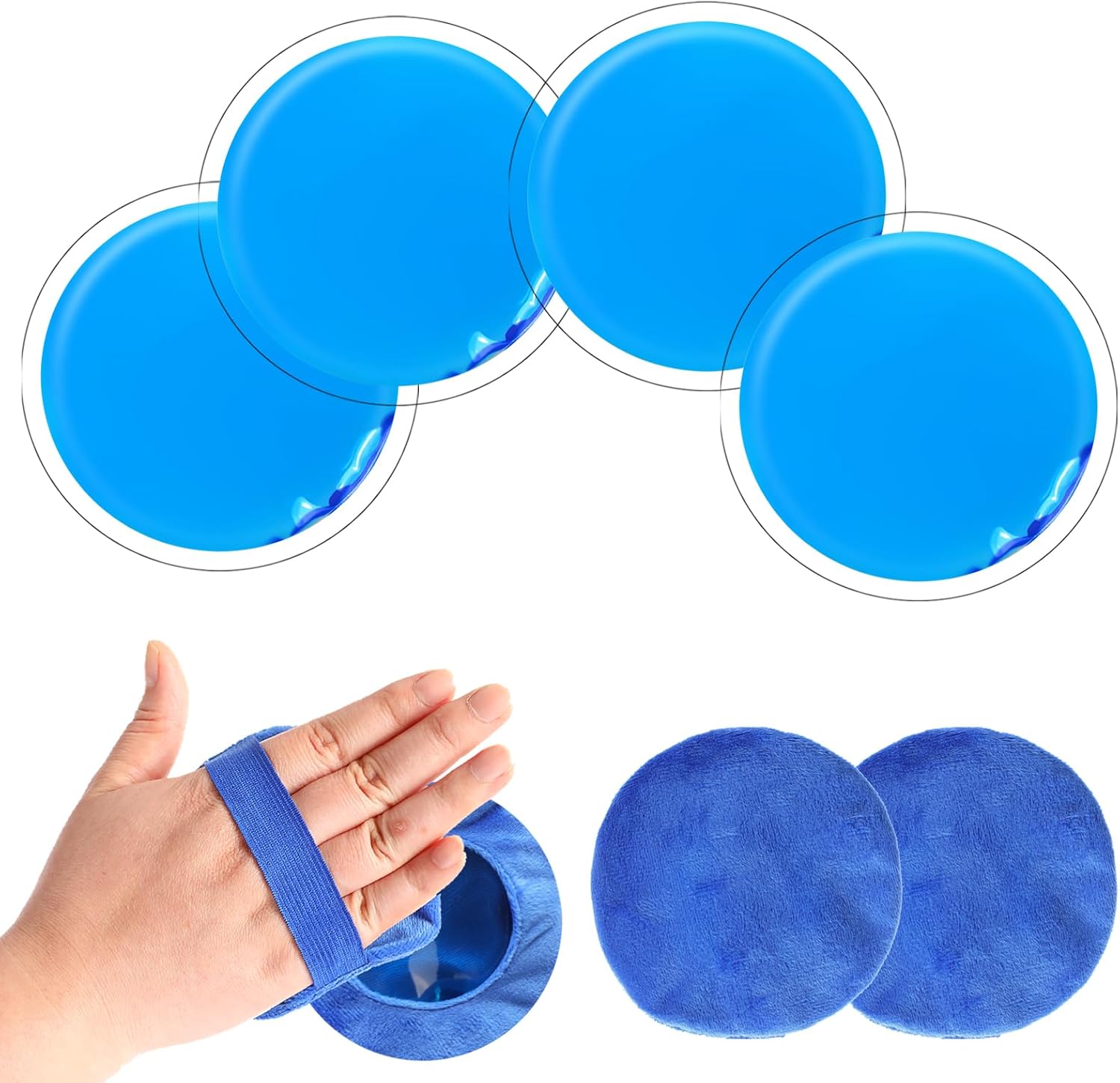 Gel Ice Packs Round Reusable Ice Pack Hot Cold Compress for Injuries ...