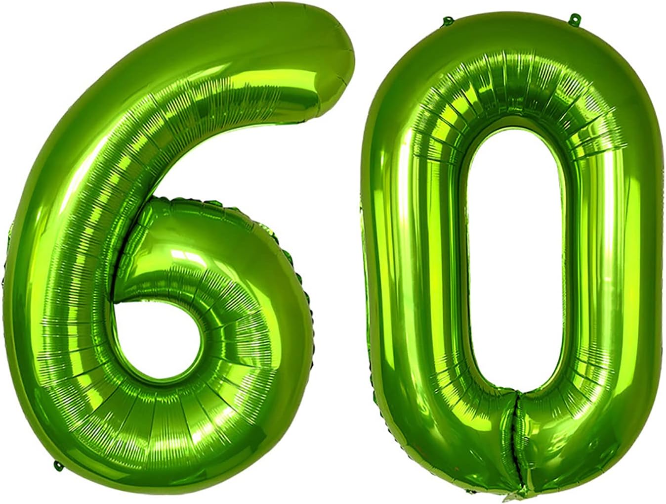 QWEQWE Green Number 60 Balloons 40″ Foil Number Balloon 60th Birthday ...