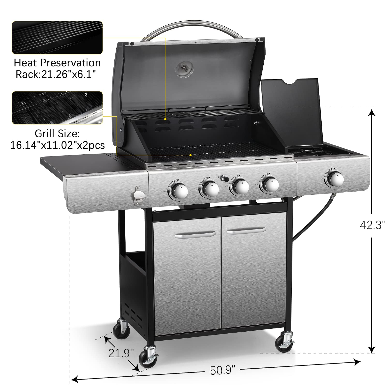 The Anatomy Of A Gas Grill Parts Guide Griller's Spot | atelier-yuwa ...