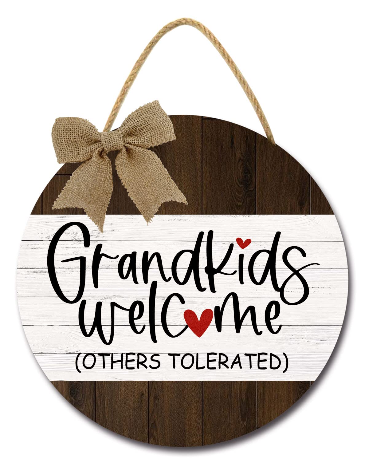 Amazon.com : Sokomurg Grandkids Welcome Others Tolerated Sign for Front ...