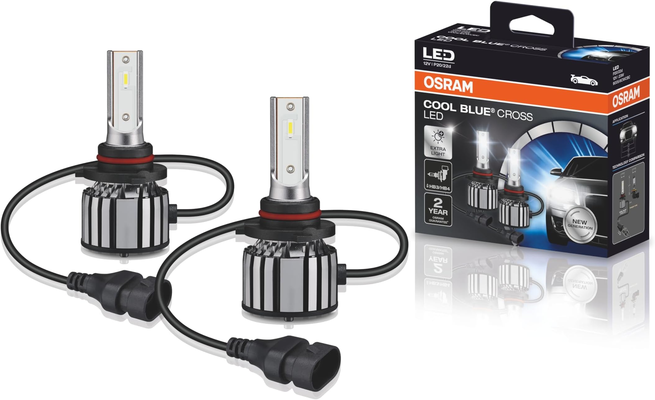 KIT LED COOL BLUE CROSS HB3/HB4 OSRAM - 9005/6CW CBC - Potência 23W ...