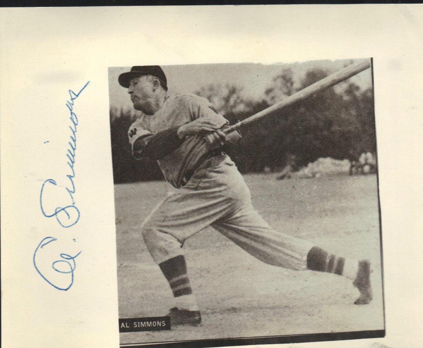 Autographed Al Simmons Photo - 4X5 BW LOA - JSA Certified - Autographed ...