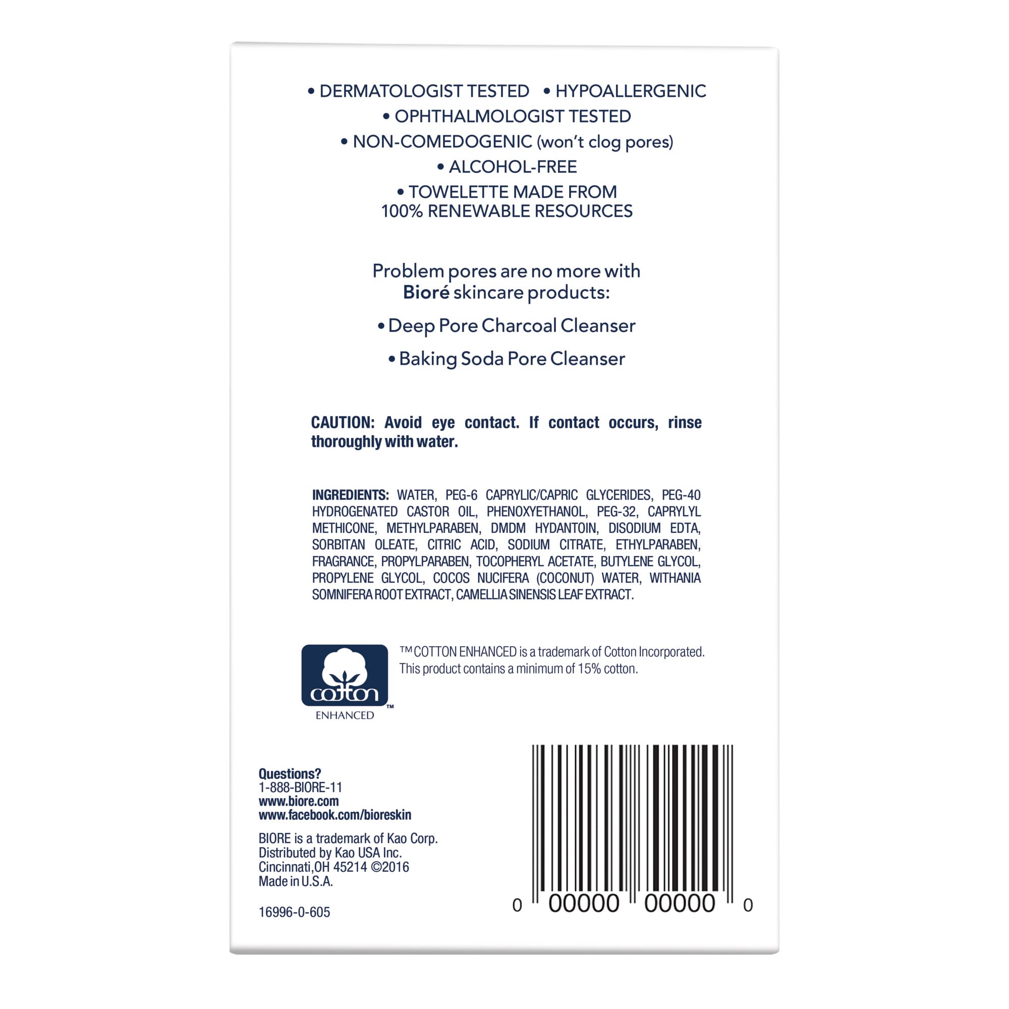 Snapklik.com : Biore Daily Make Up Removing Cloths, Facial Cleansing Wipes