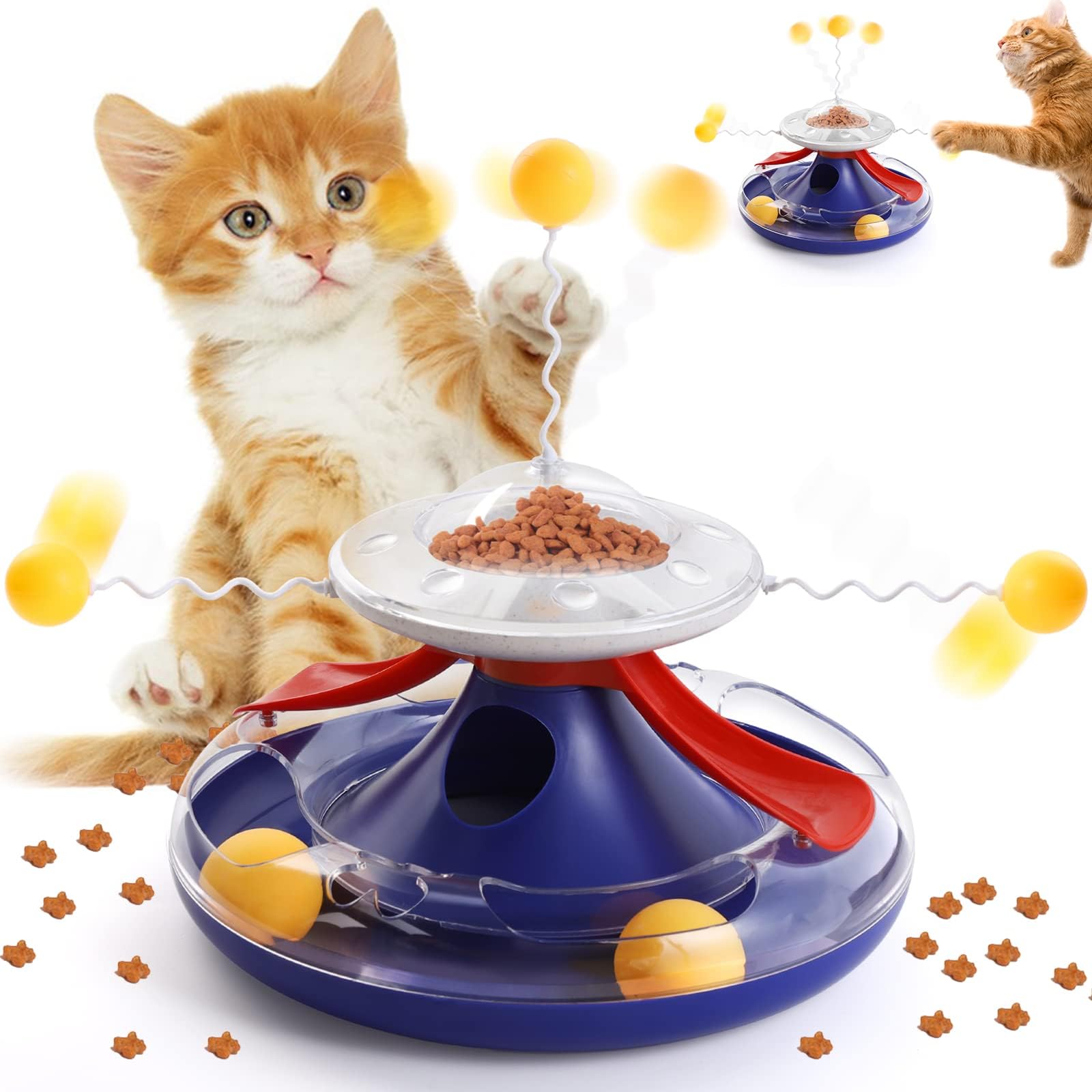Amazon.com : MADDEMCUTE Cat Toys Interactive Cat Track Balls,3 in 1 Cat ...