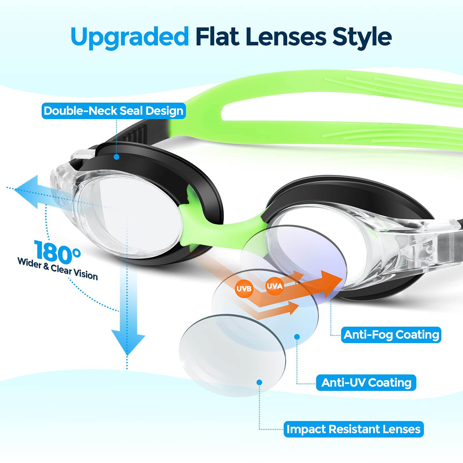 Snapklik.com : Unisex-kids Swim goggles,Anti Fog Goggles For Kids No ...
