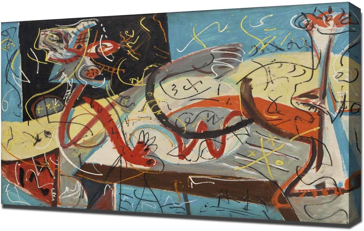 Amazon.com: Jackson Pollock - Stenographic-Figure - Canvas Art Print ...
