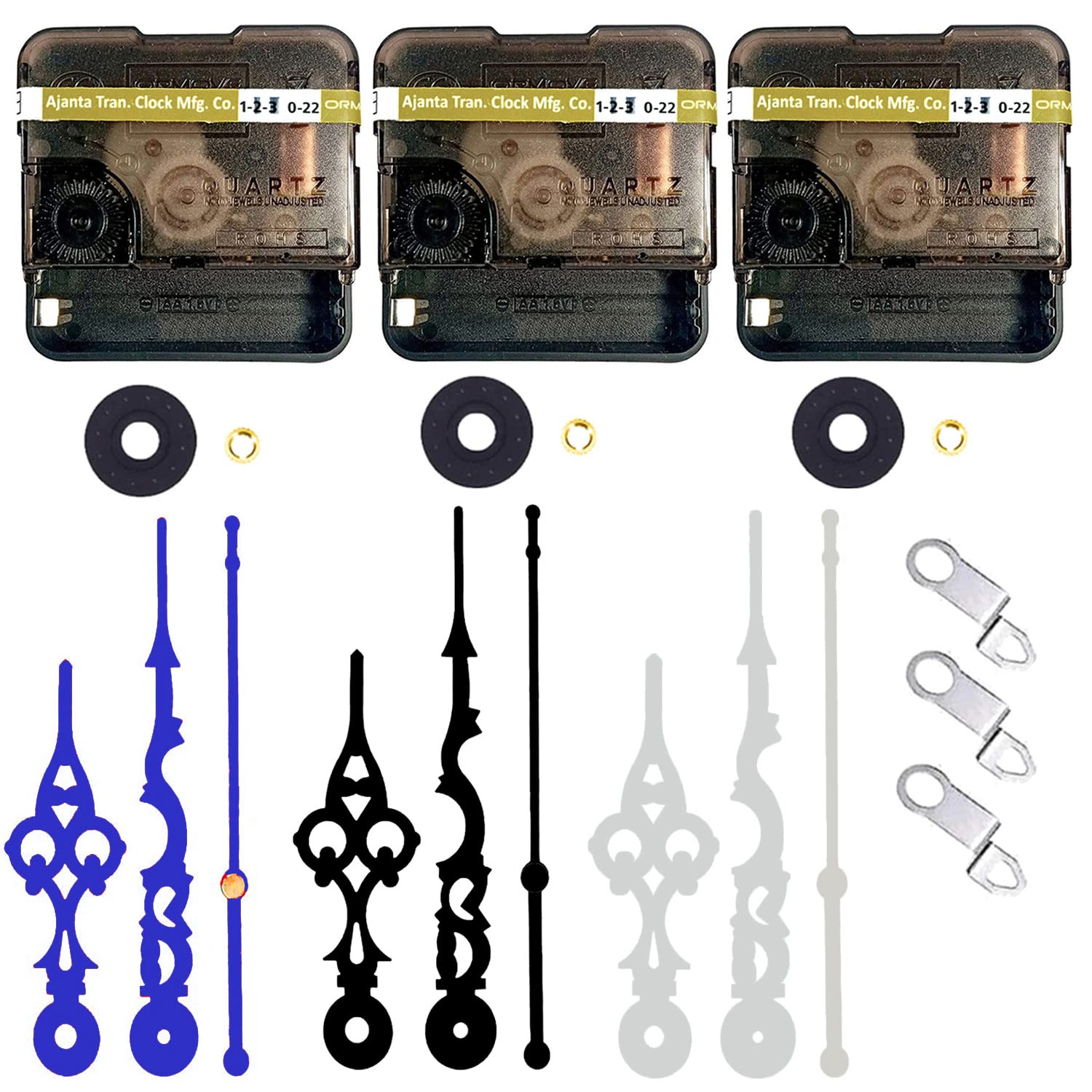 Buy QWENOX® Combo of Ajanta Mfg. Battery Operated Plastic Ticking Wall ...