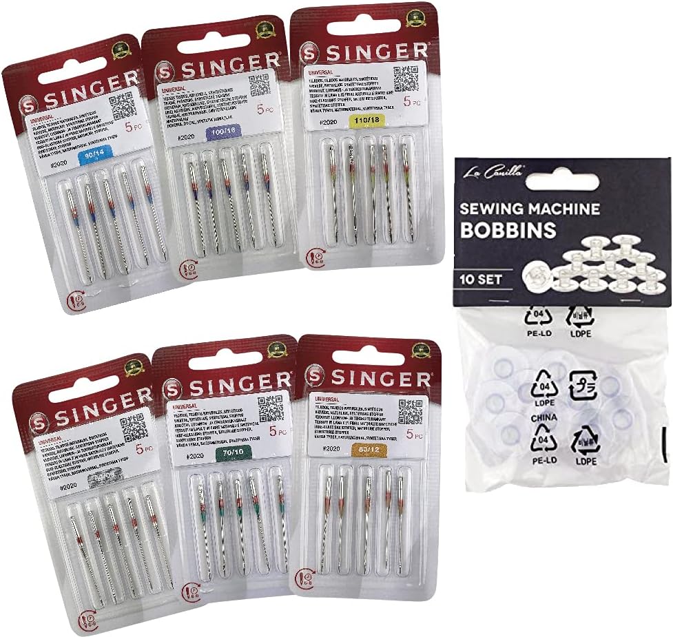 Singer 2020 130/705H Sewing Machine Needles / Thickness 70/09 to 100/14 ...
