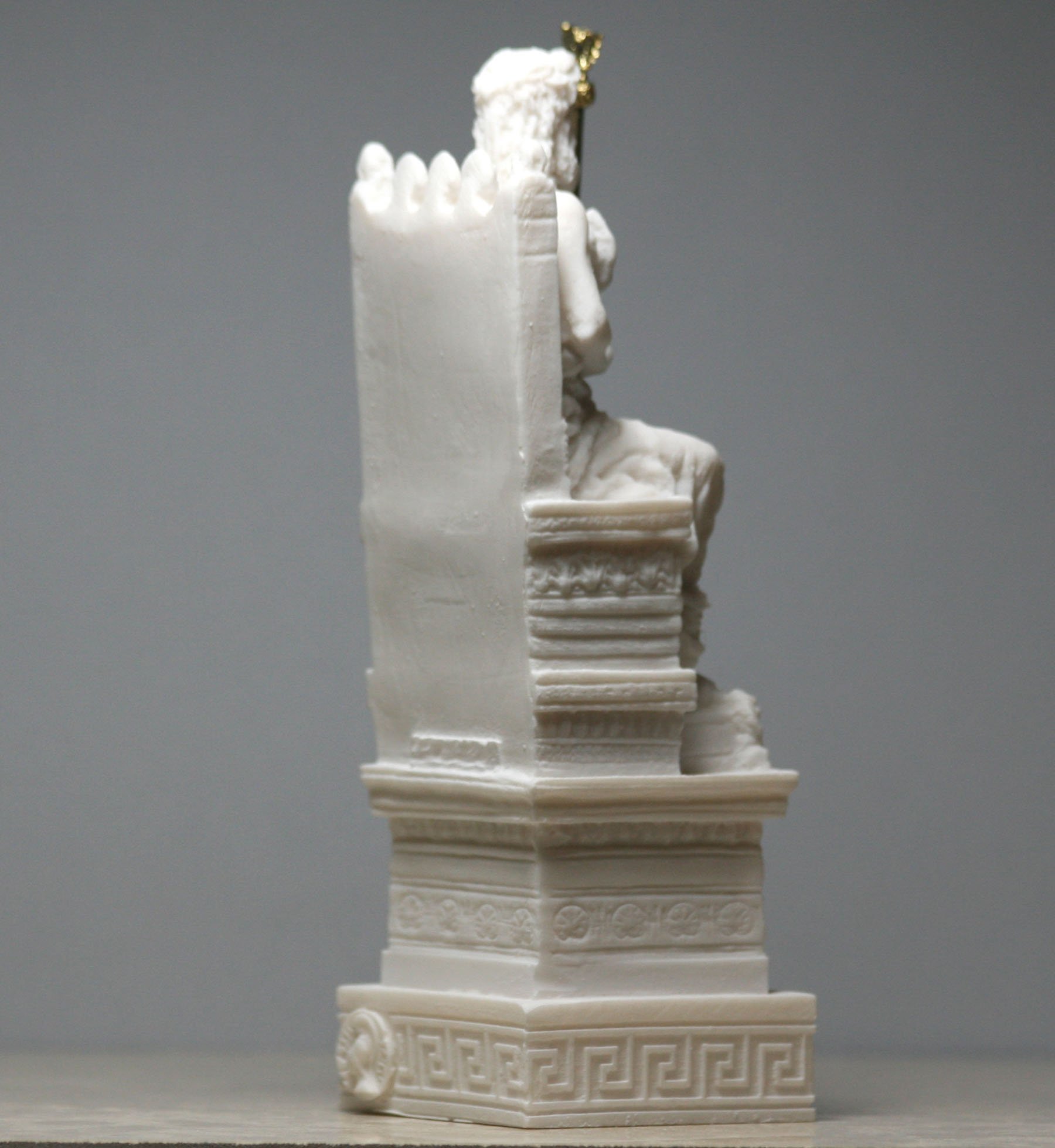 Zeus Father King Of Gods On Throne Alabaster Statue Sculpture