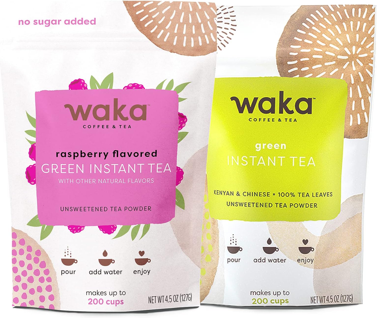 Amazon.com : Waka Instant Tea Mix, 2 Bag Bundle - 100% Tea Leaves, No ...