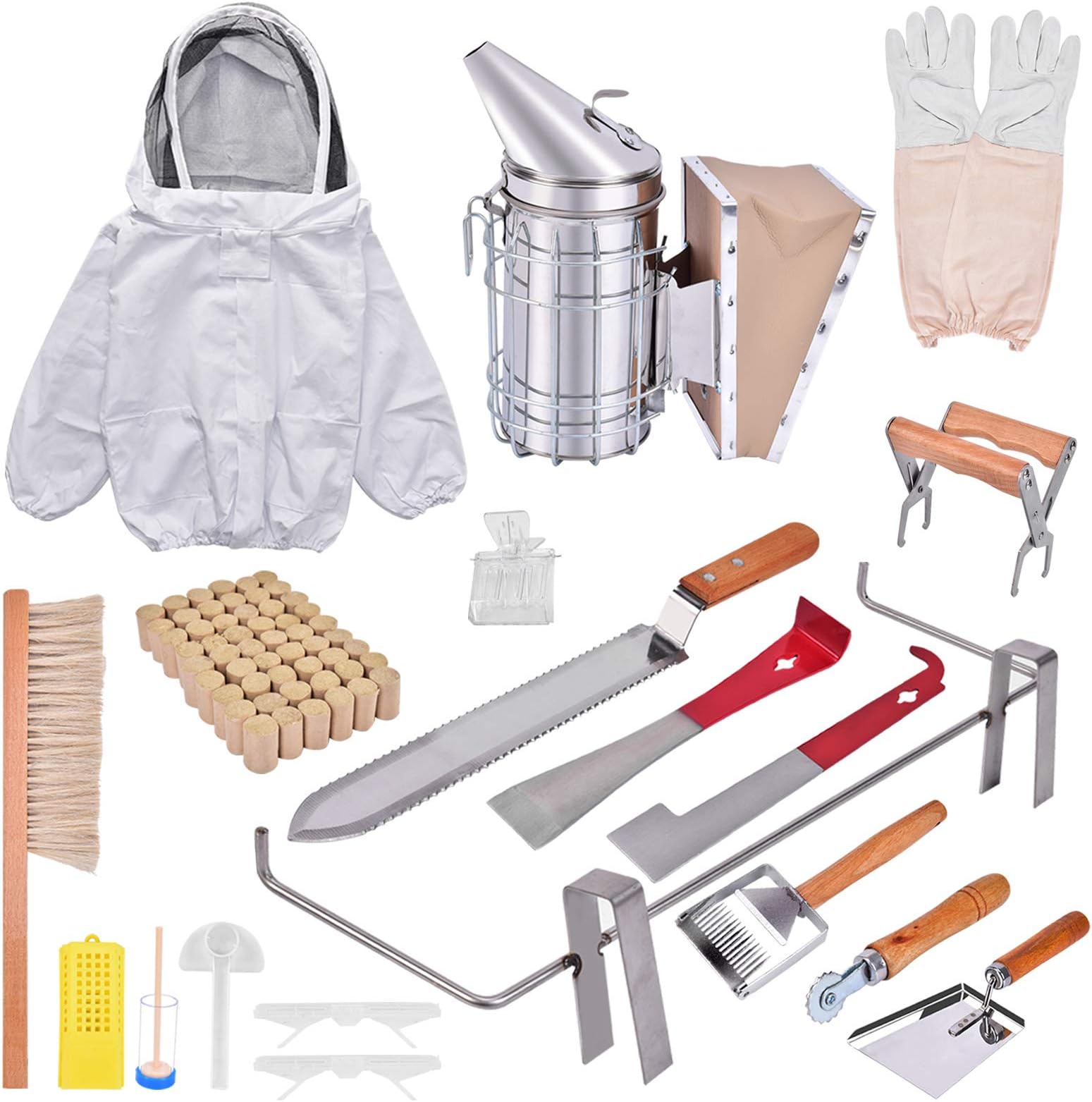 Amazon.com : Time wave 19 Pcs Beekeeping Supplies Tools Kit for ...