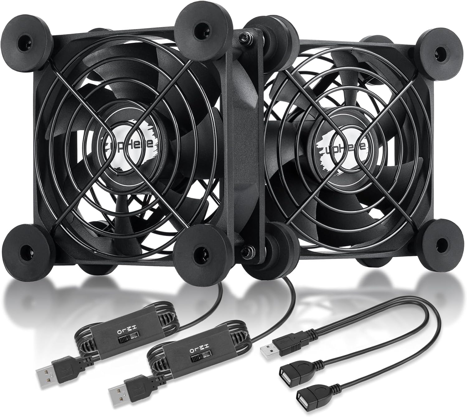upHere PC Fan,80mm Silent USB Fan with 3 Adjustable Wind speeds ...
