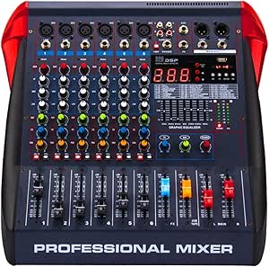 6 channel mixer computer recording live home KTV band stage performance ...