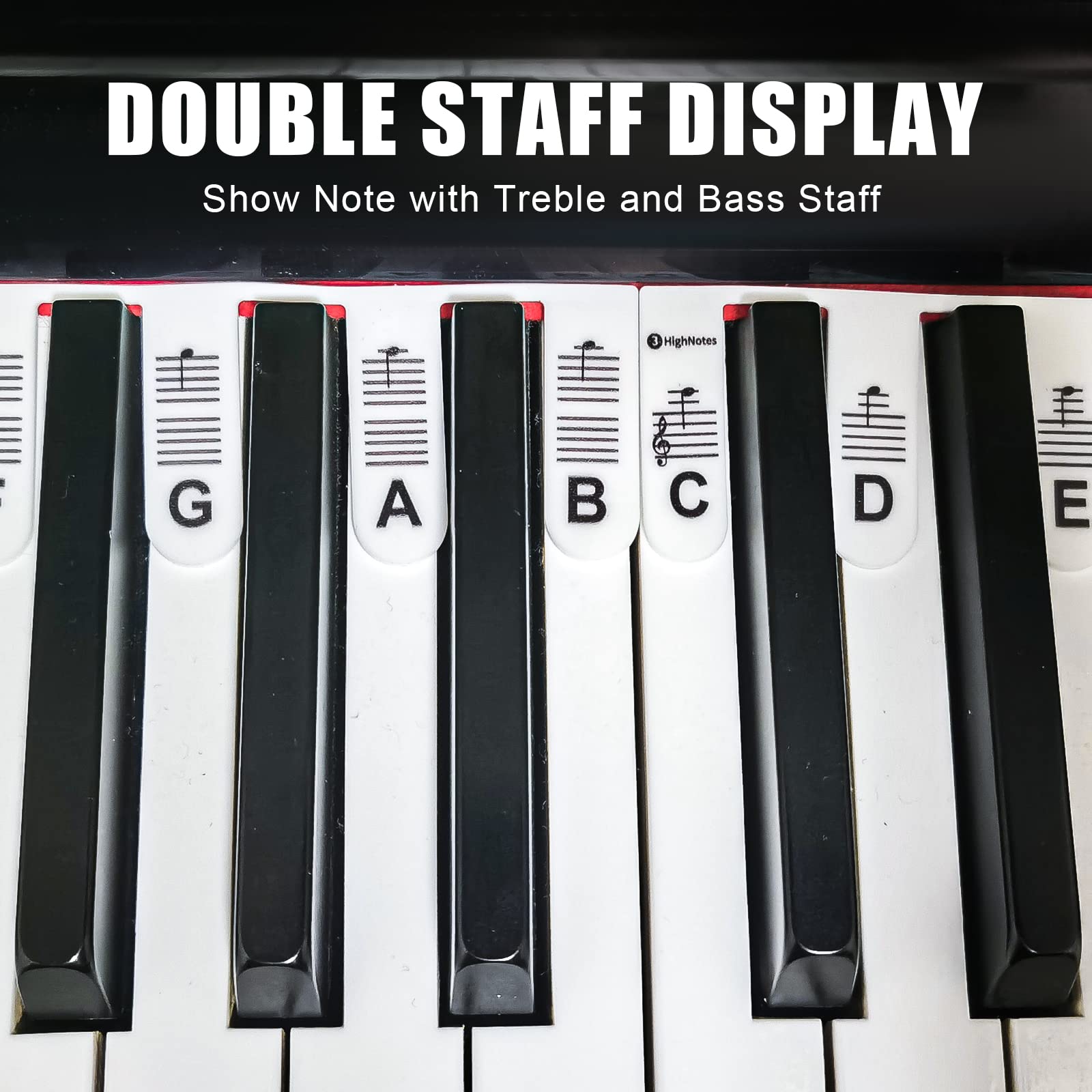 Snapklik.com : Removable Piano Keyboard Note Labels, Piano Key Music ...