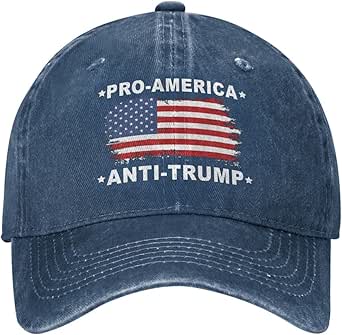 Pro-America Anti-Trump Hat Adjustable Baseball Cap Dad Cap Unisex Hat ...