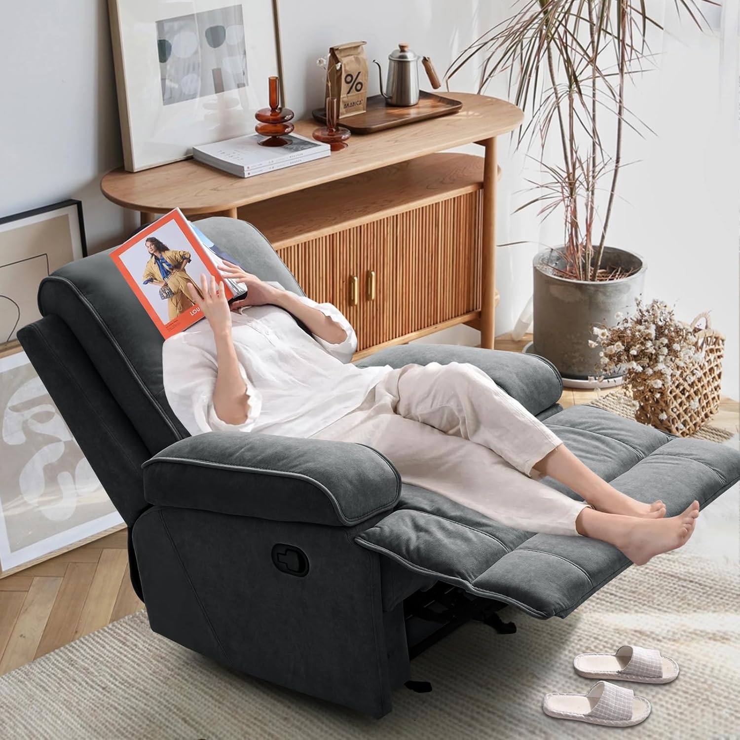 Amazon.com: Recliner Rocking Chair Modern Ergonomic Lounge Single Sofa ...