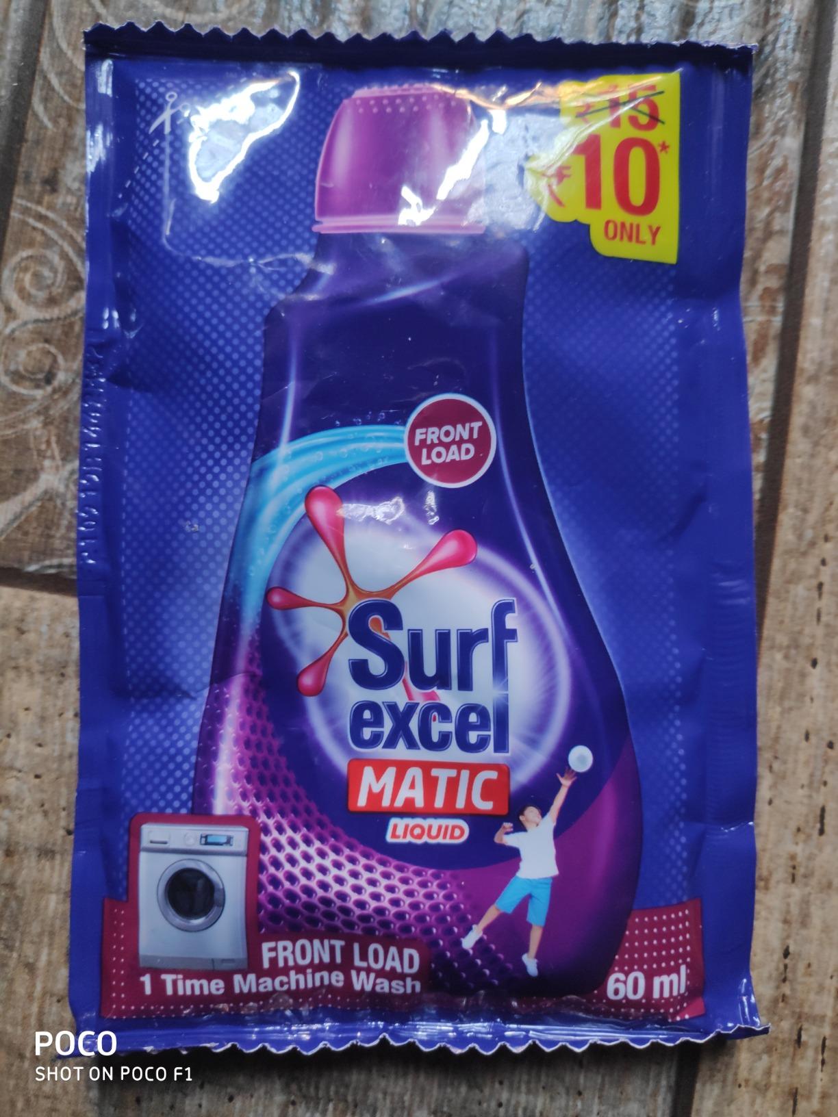 Surf Excel Matic Liquid Front Load Sachet, 60 ml : Amazon.in: Health ...