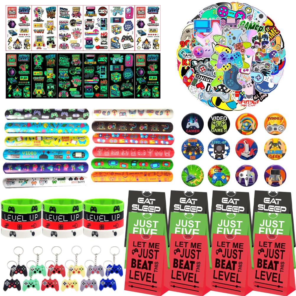 Amazon.com: Video Game Party Favors, 122 pcs Birthday Party Supplies ...