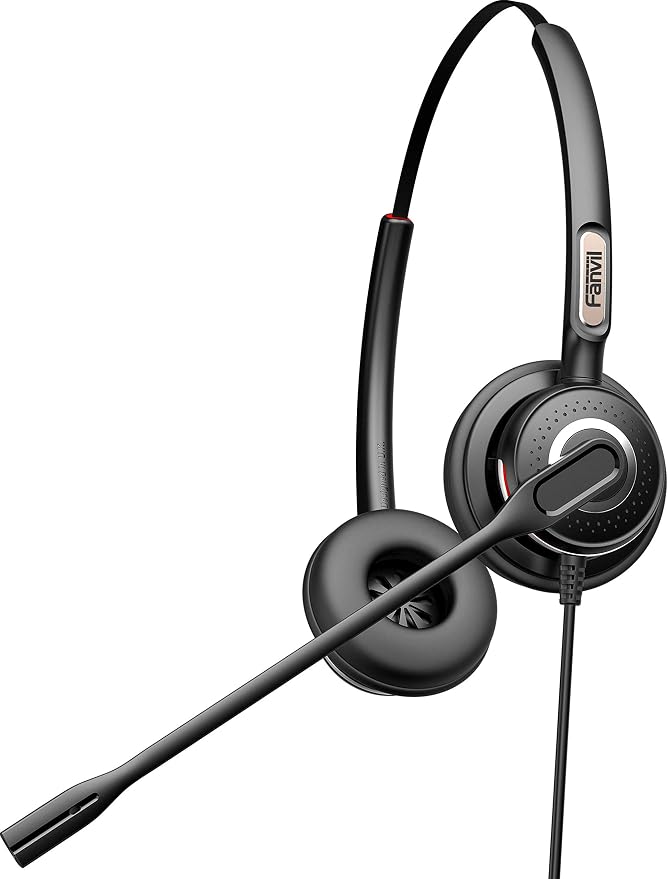 Amazon.com: Fanvil HT202 Binaural Headset with Noise Canceling ...