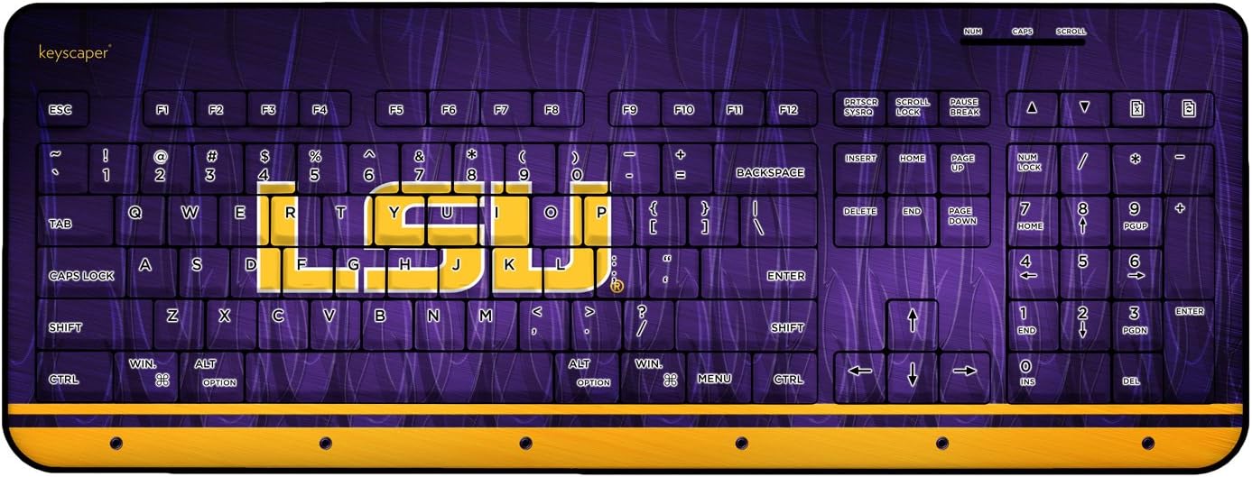 Amazon.com: Louisiana State University Wired USB Keyboard NCAA ...