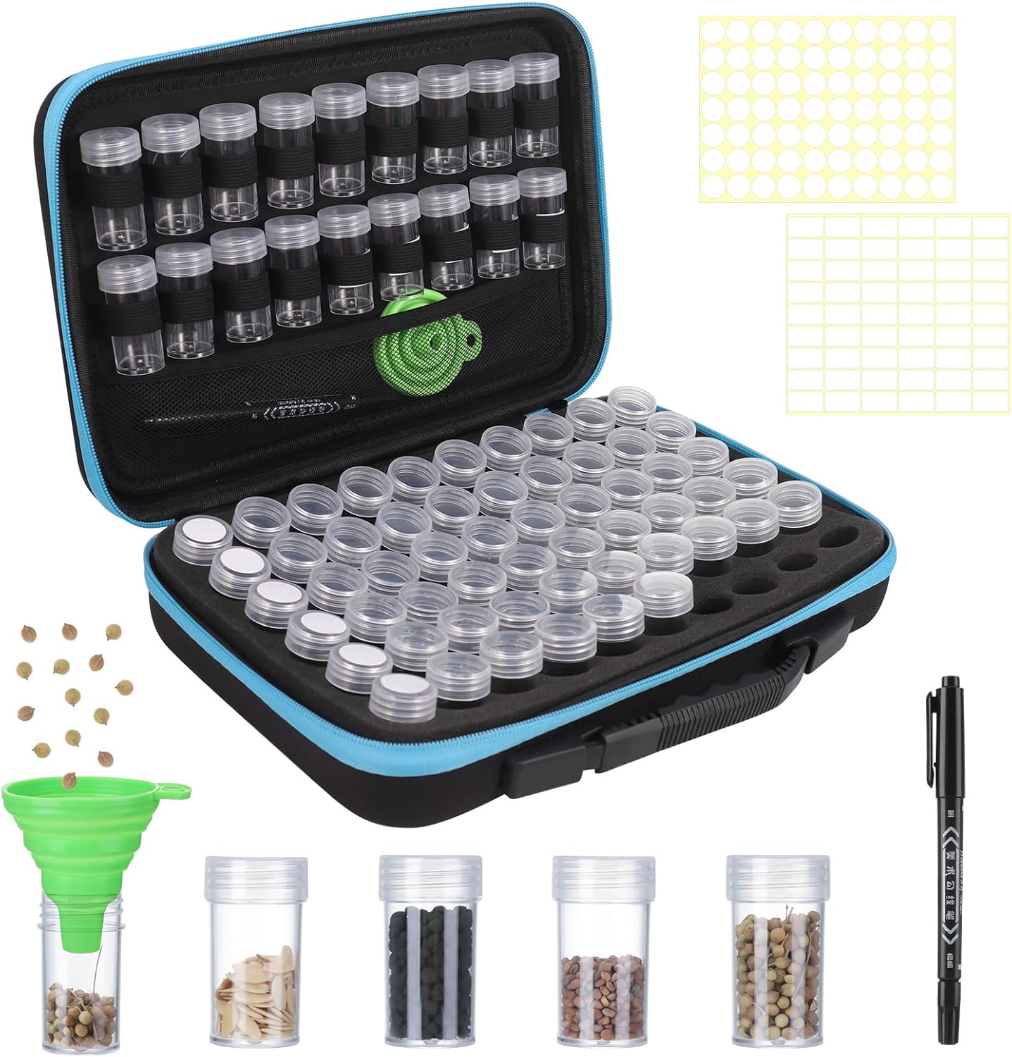 Amazon.com : XLSXEXCL 78 Slots Seed Storage Organizer, Seed Collection ...