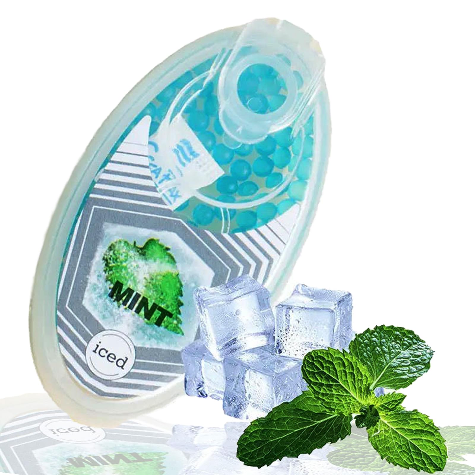 200 Crushed Mint Balls,Peppermint Strainer,Flavor Beads,Iced Mint ...