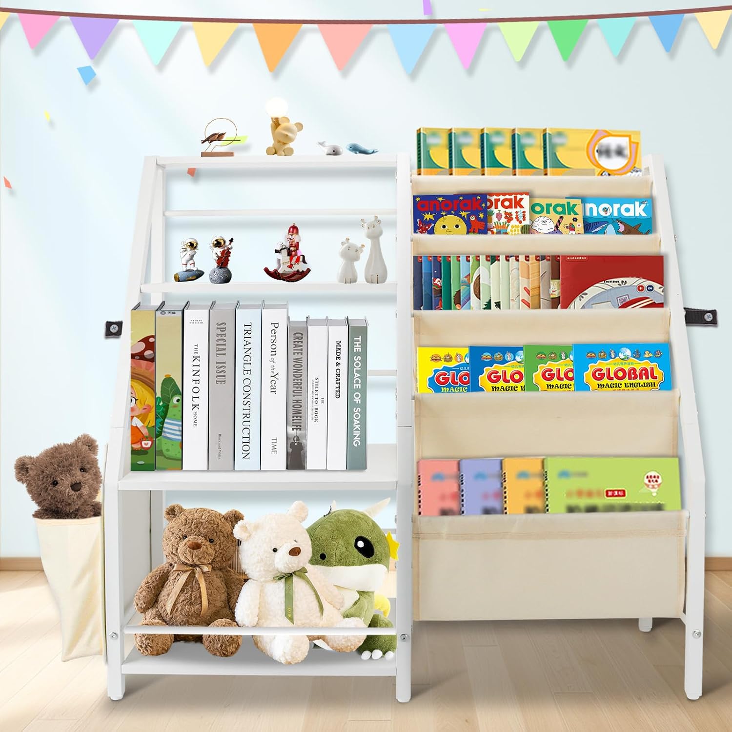 Amazon.com: JAYOBGO Kids Bookshelf and Toy Storage Organizer, Kids ...