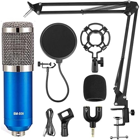 BESTOR® Professional Condenser Microphone Kit Podcast Mic with Boom Arm ...