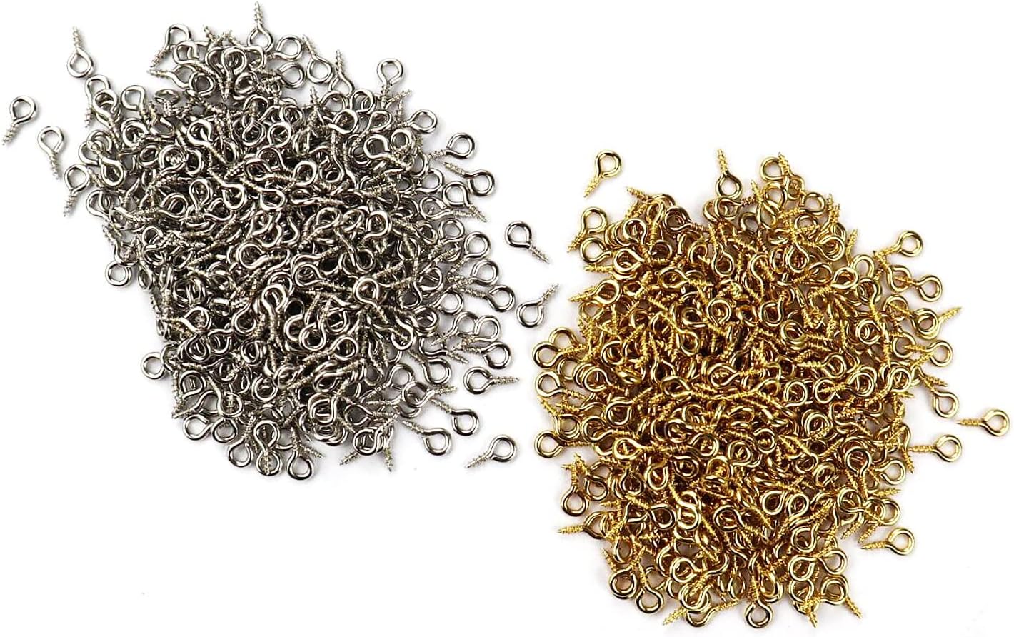 Amazon.com: IDEALSV 800 Pcs Small Screw Eye Pins 4 x 8mm Eyelet Hooks ...