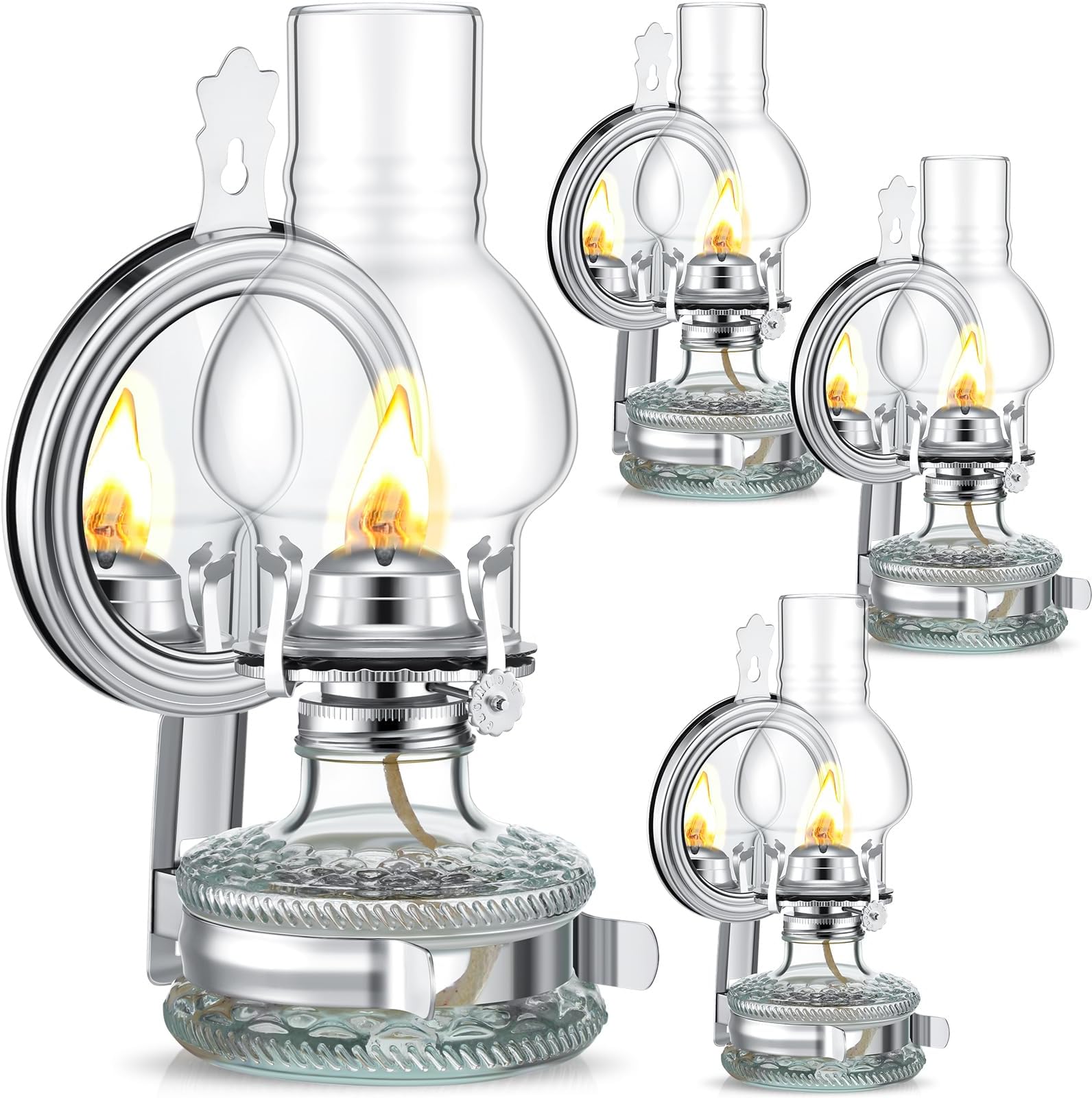 Amazon.com: Yexiya 2 Pcs Large Kerosene Lamp Lantern Large Chamber Oil ...
