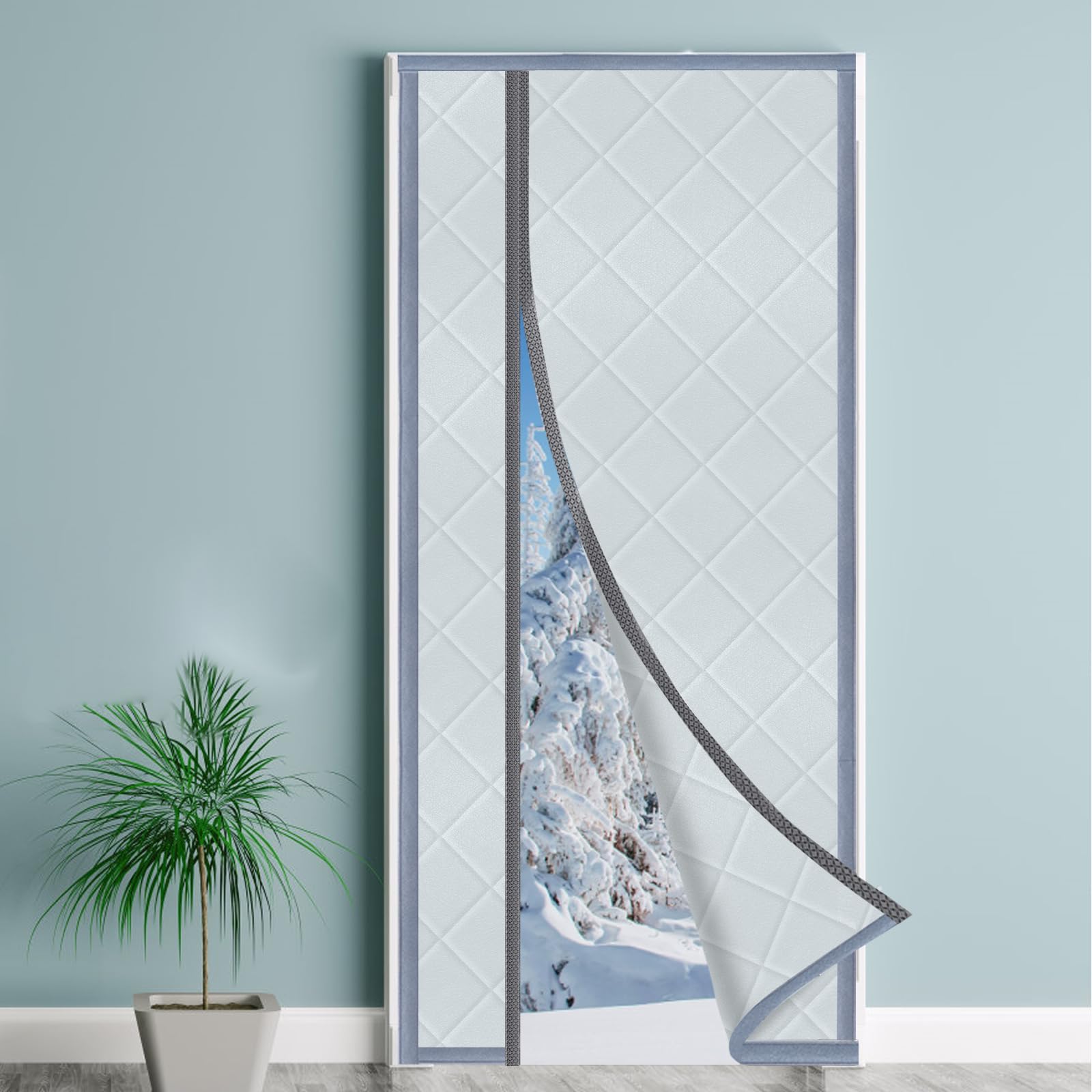 HOWIN Thermique Porte Isolant Froid Magnetique 90 x 210cm, Isolation ...