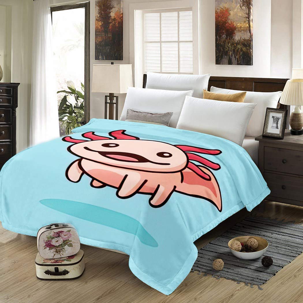 Axolotl Blanket,Plush and Warm Home Soft Cozy Portable Fuzzy Throw ...