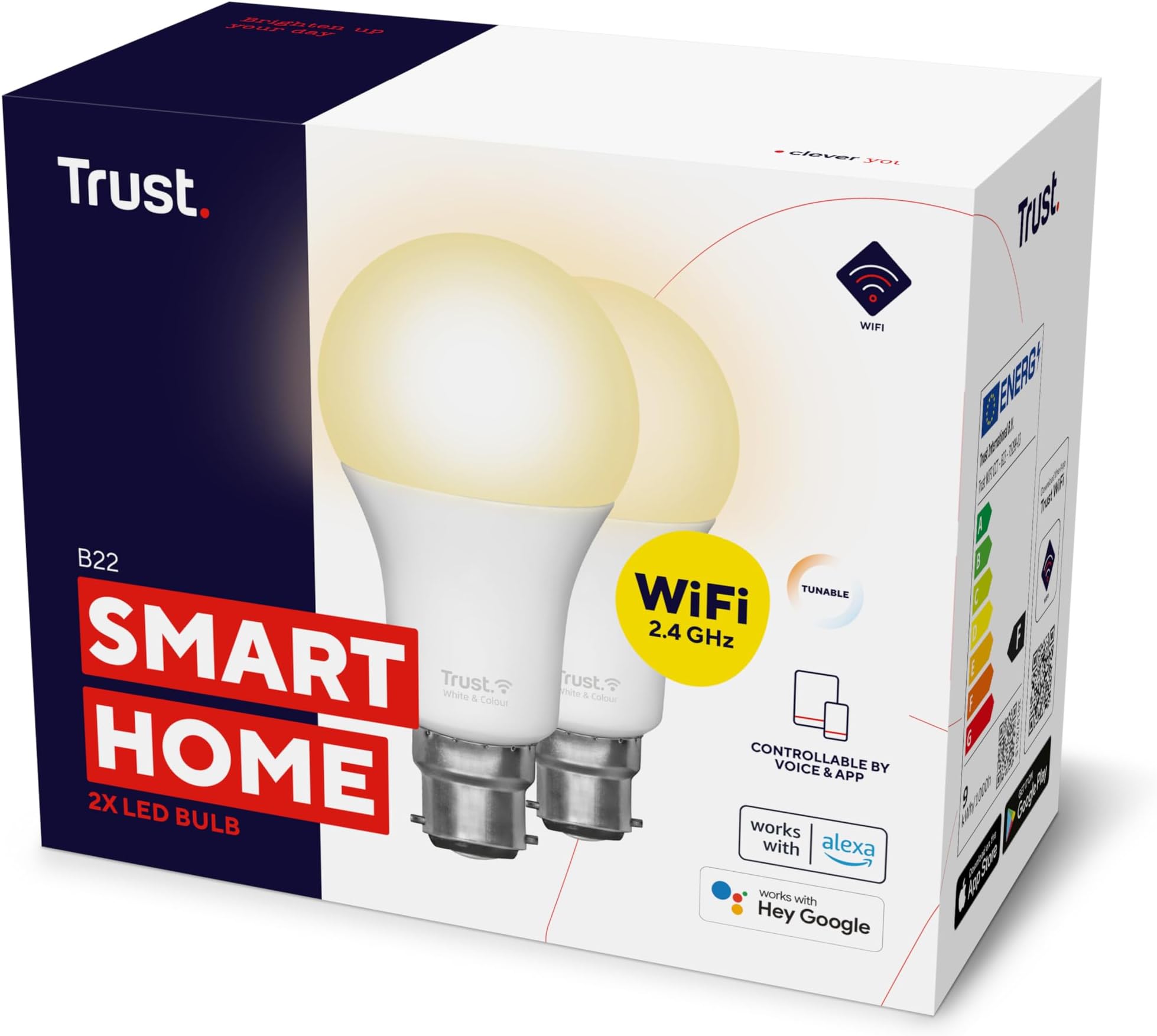 TCP Smart Wi-Fi LED Filament Lightbulb Classic B22 Warm White Dimmable ...