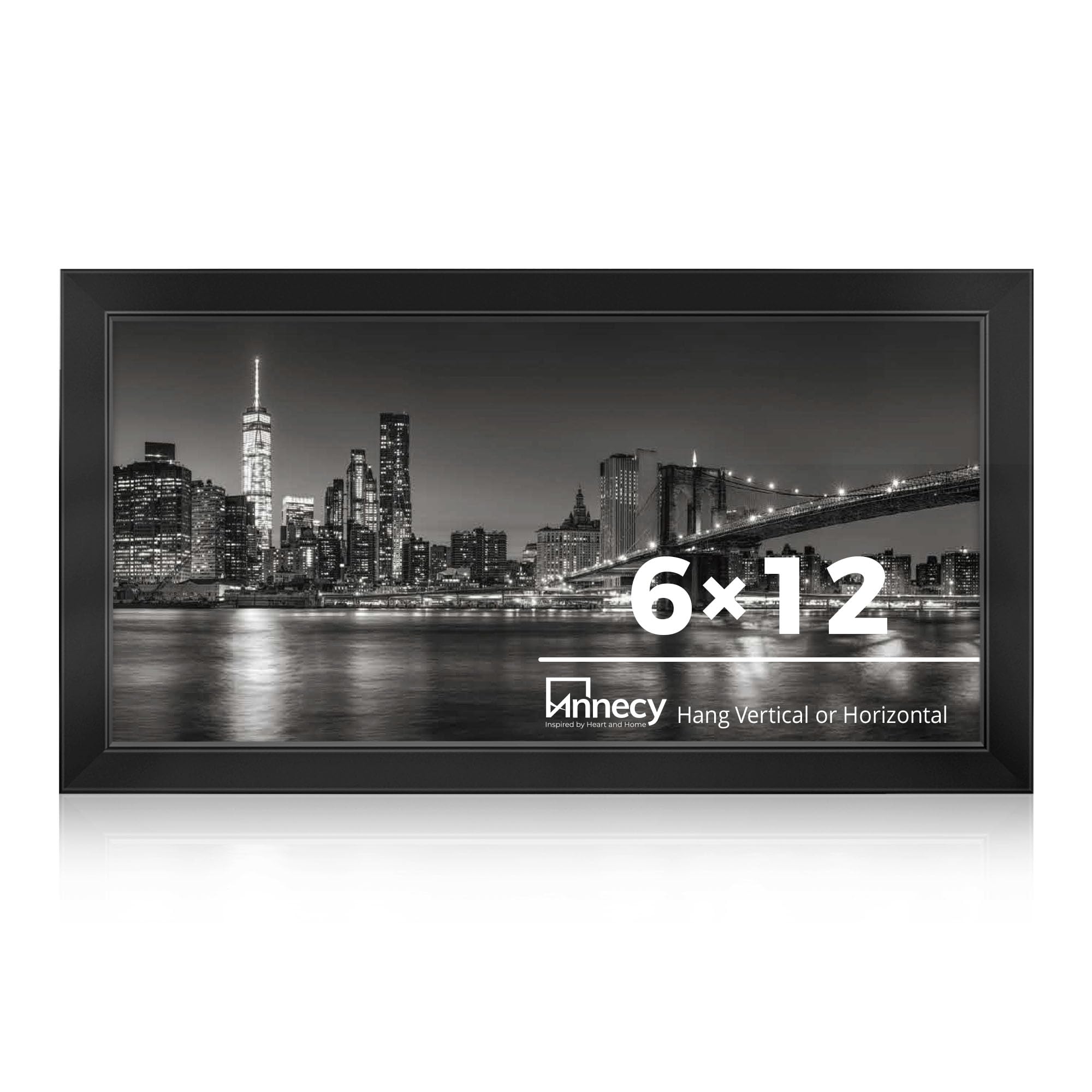 Amazon.com - Annecy 6x12 Picture Frame Black（1 Pack）, Panoramic Picture ...
