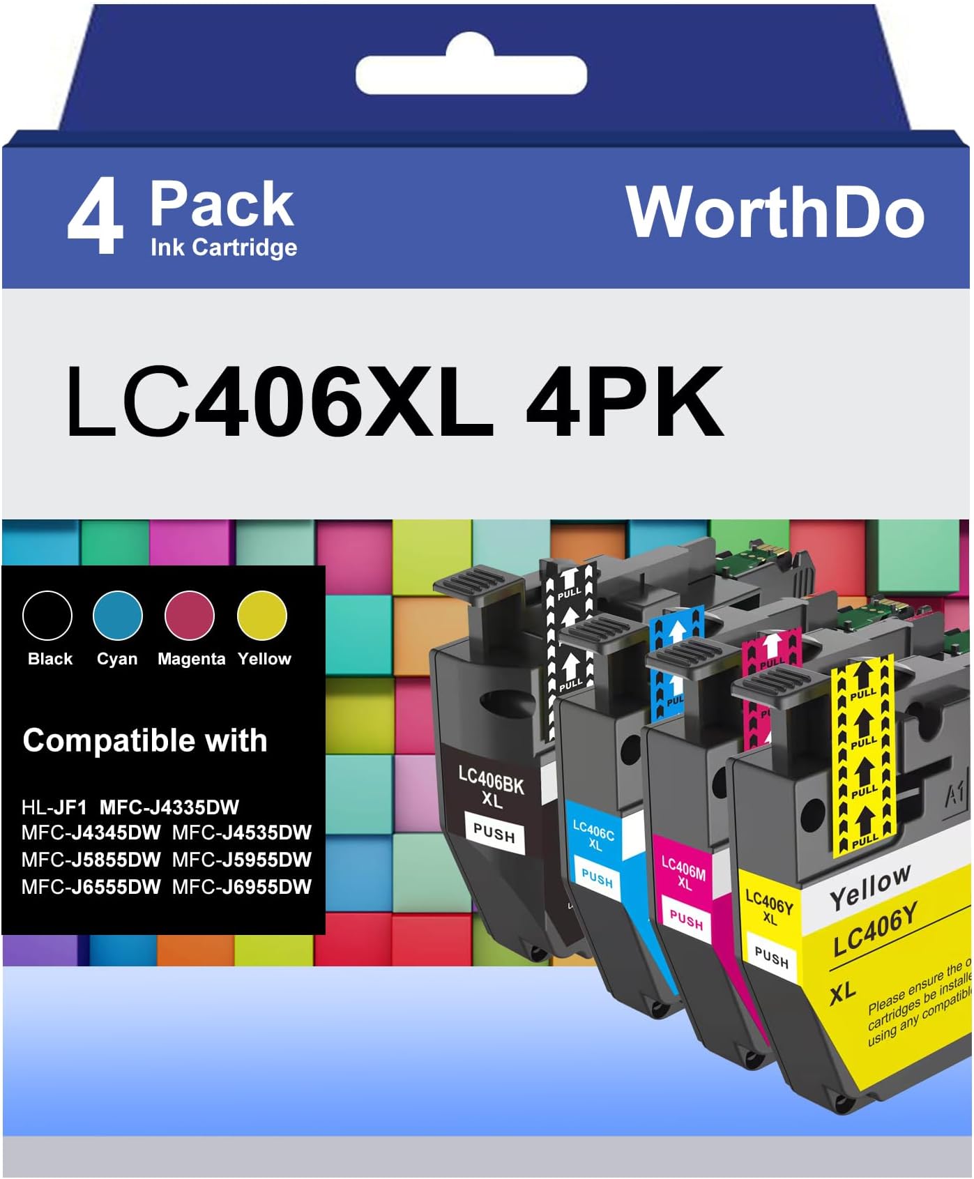 Amazon.com: WORTHDO LC406XL High Yield Ink Cartridges Compatible for ...