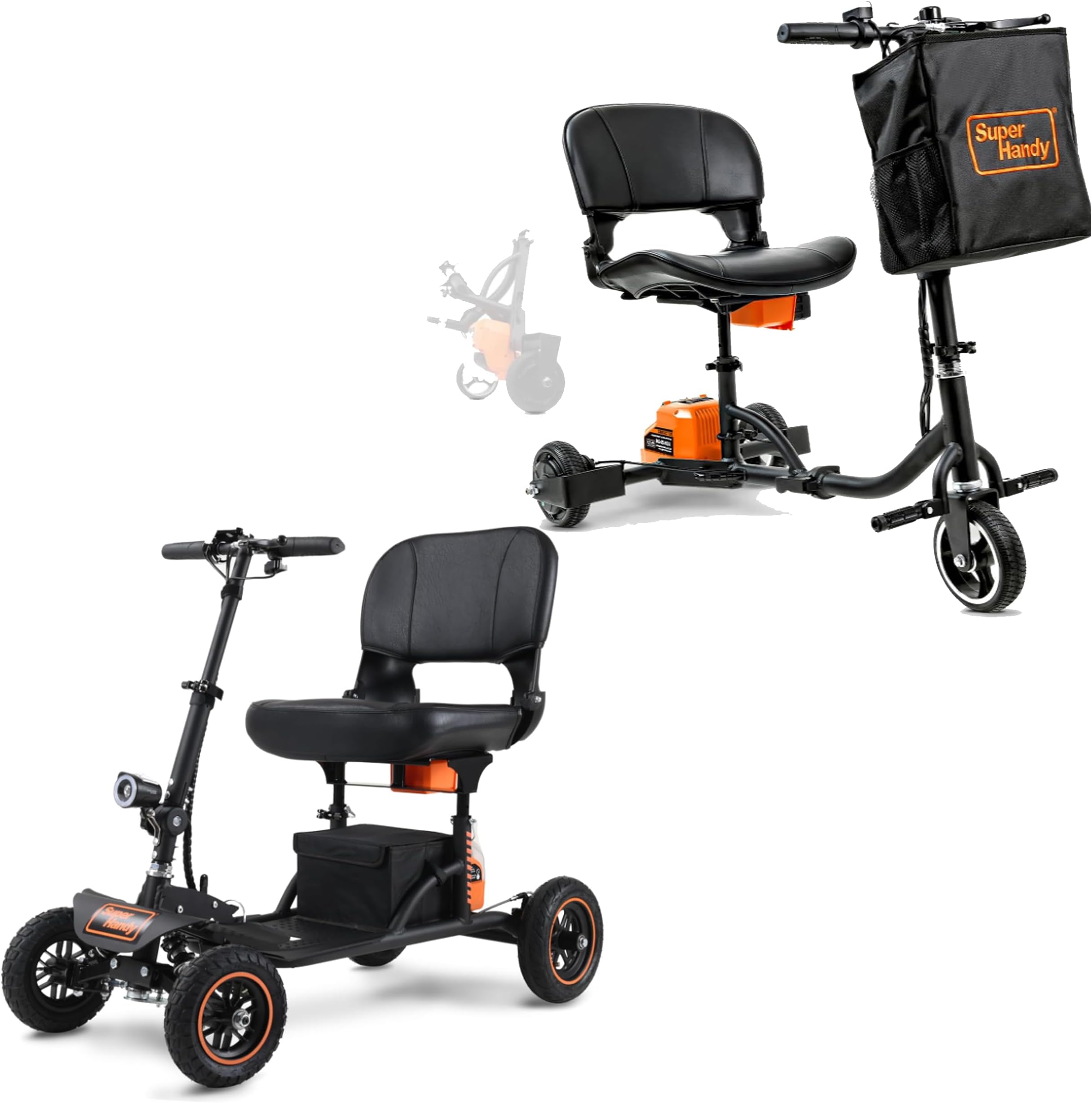 Amazon.com: SuperHandy 3 Wheel Folding Mobility Scooter & Standing Desk ...