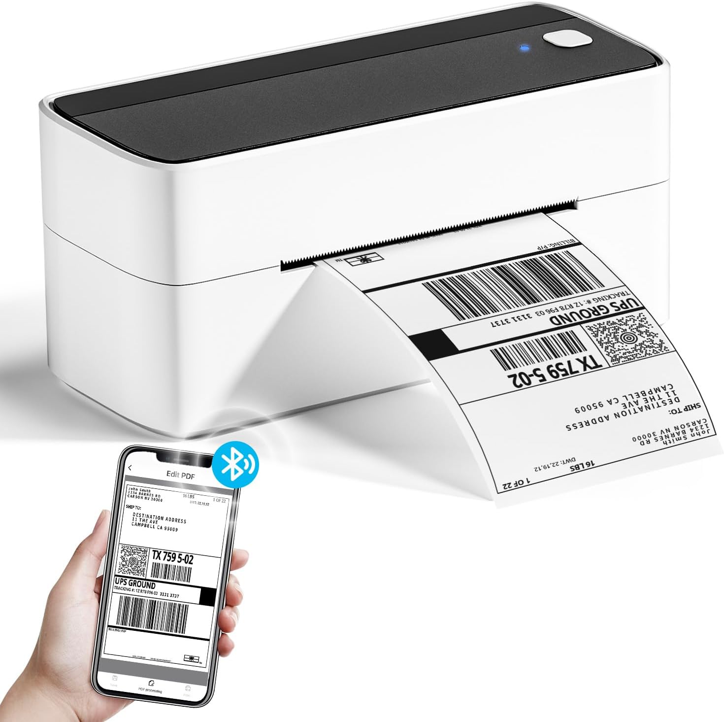 Phomemo 241BT Bluetooth Thermal Label Printer, Shipping label printer ...