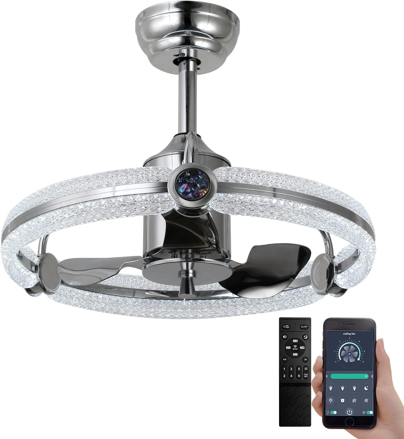 DewShrimp Bladeless Ceiling Fan with Remote Control, Bermuda | Ubuy