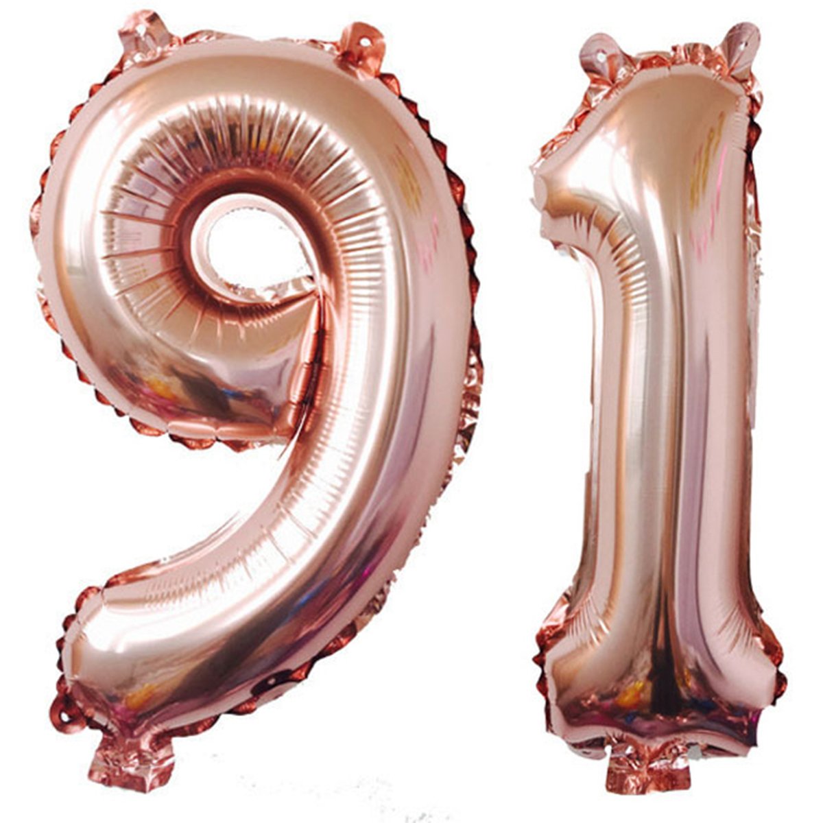Amazon.com: 40inch Rose Gold Foil 91 Helium Jumbo Digital Number ...
