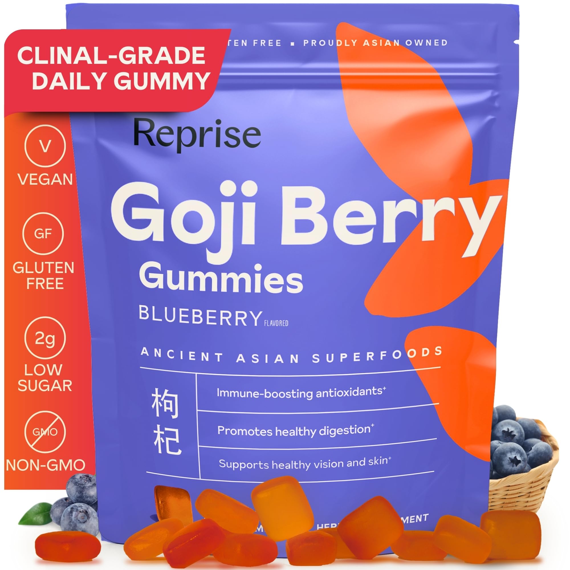 Amazon.com: Reprise Goji Berry Superfood Gummies - All-Natural ...