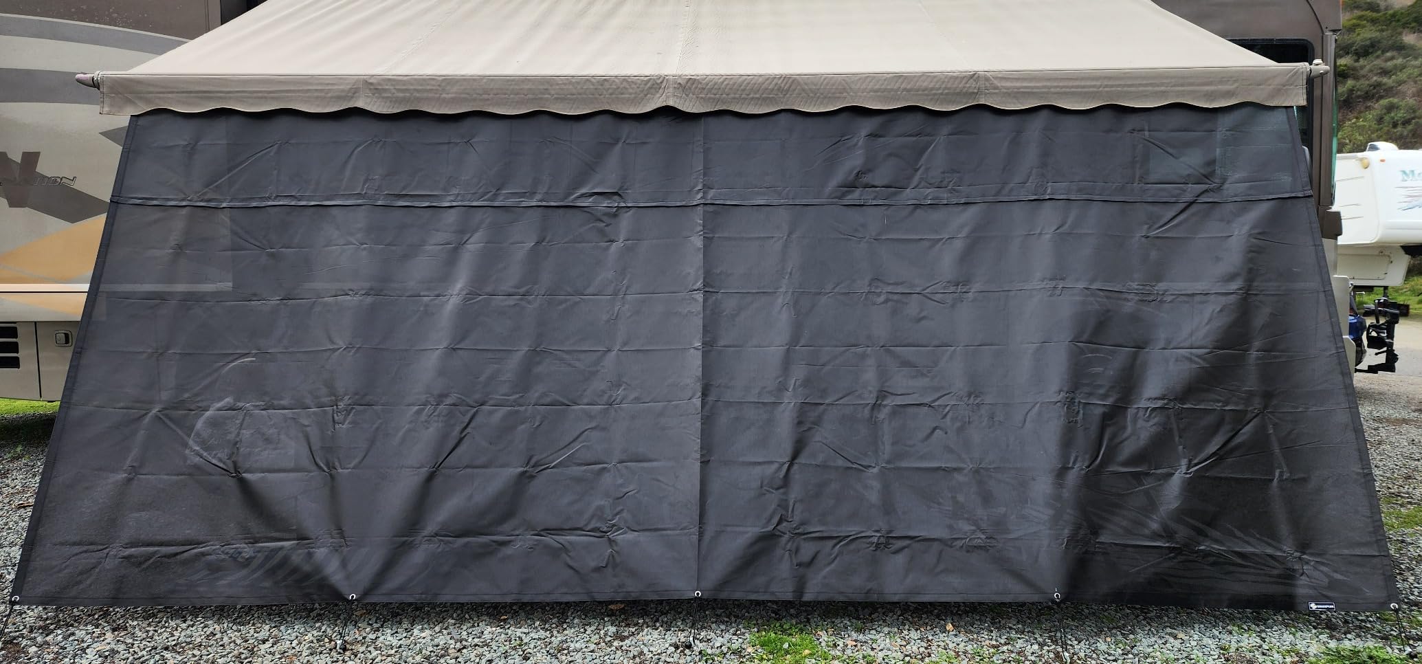 $6/mo - Finance RV Awning Side Shade 9'X7',Black Mesh RV Awning Shade ...