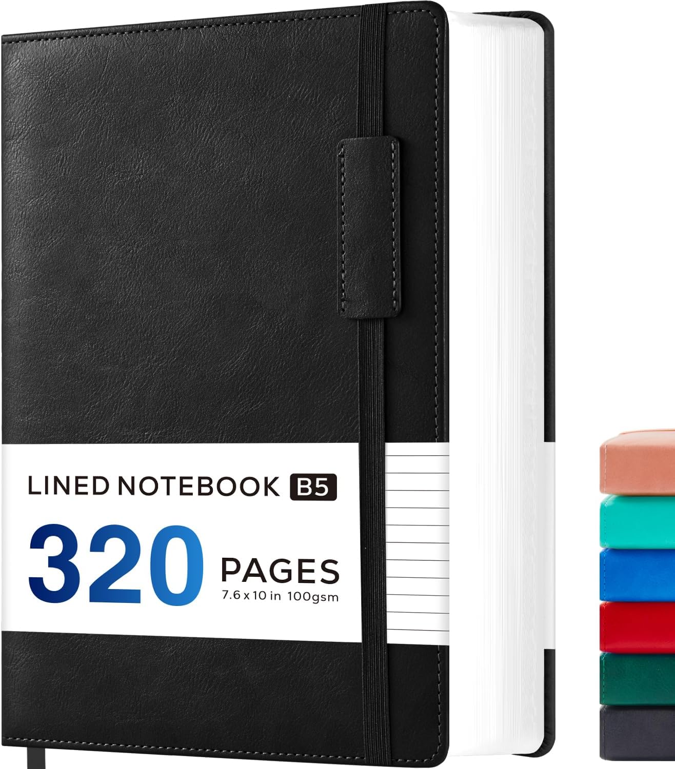 NIRMIRO Lined Journal Notebook, B5 Hardback Leather Notebook Notepad ...