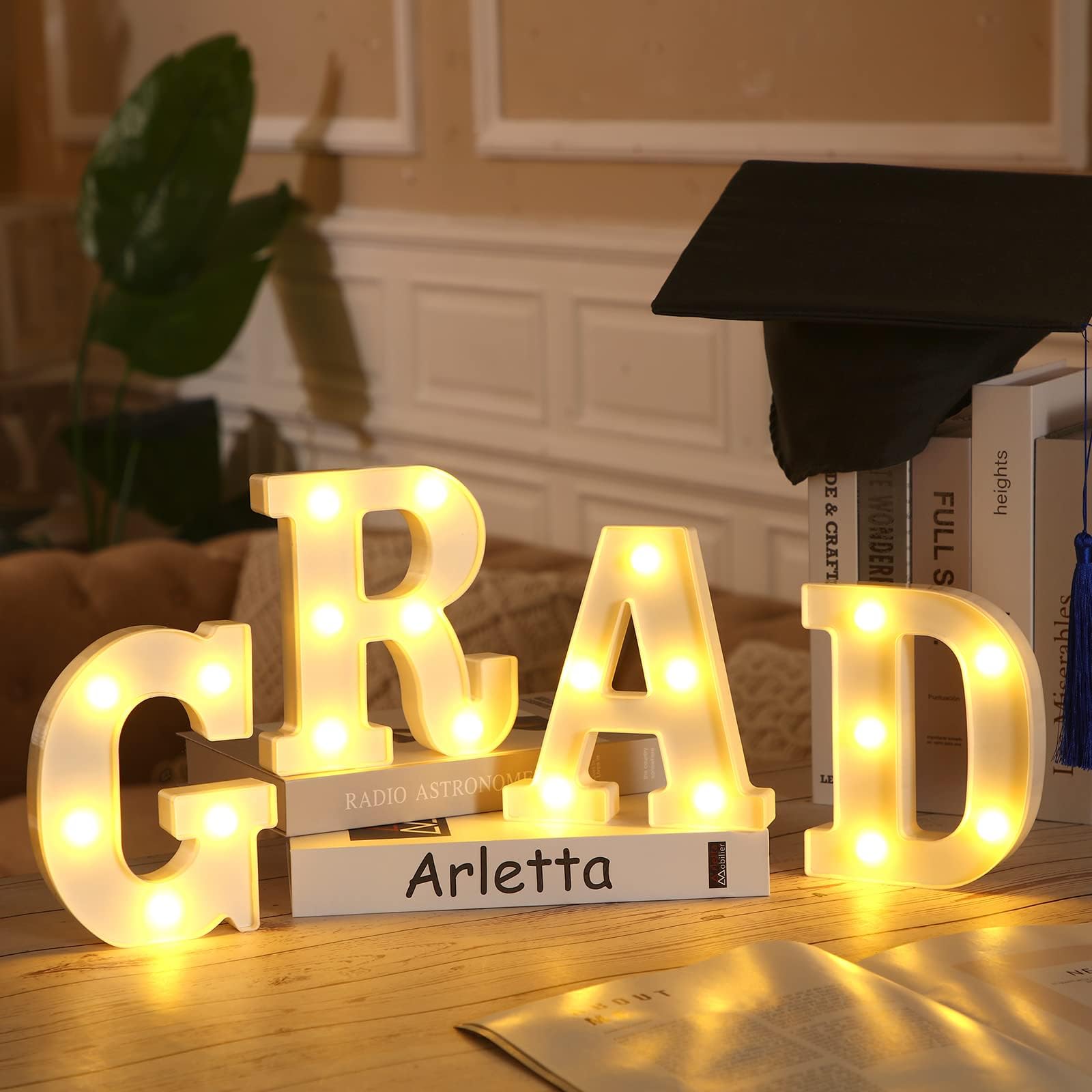 Amazon.com: 2025 Graduation LED Light-Up Marquee Letters Sign - GRAD ...