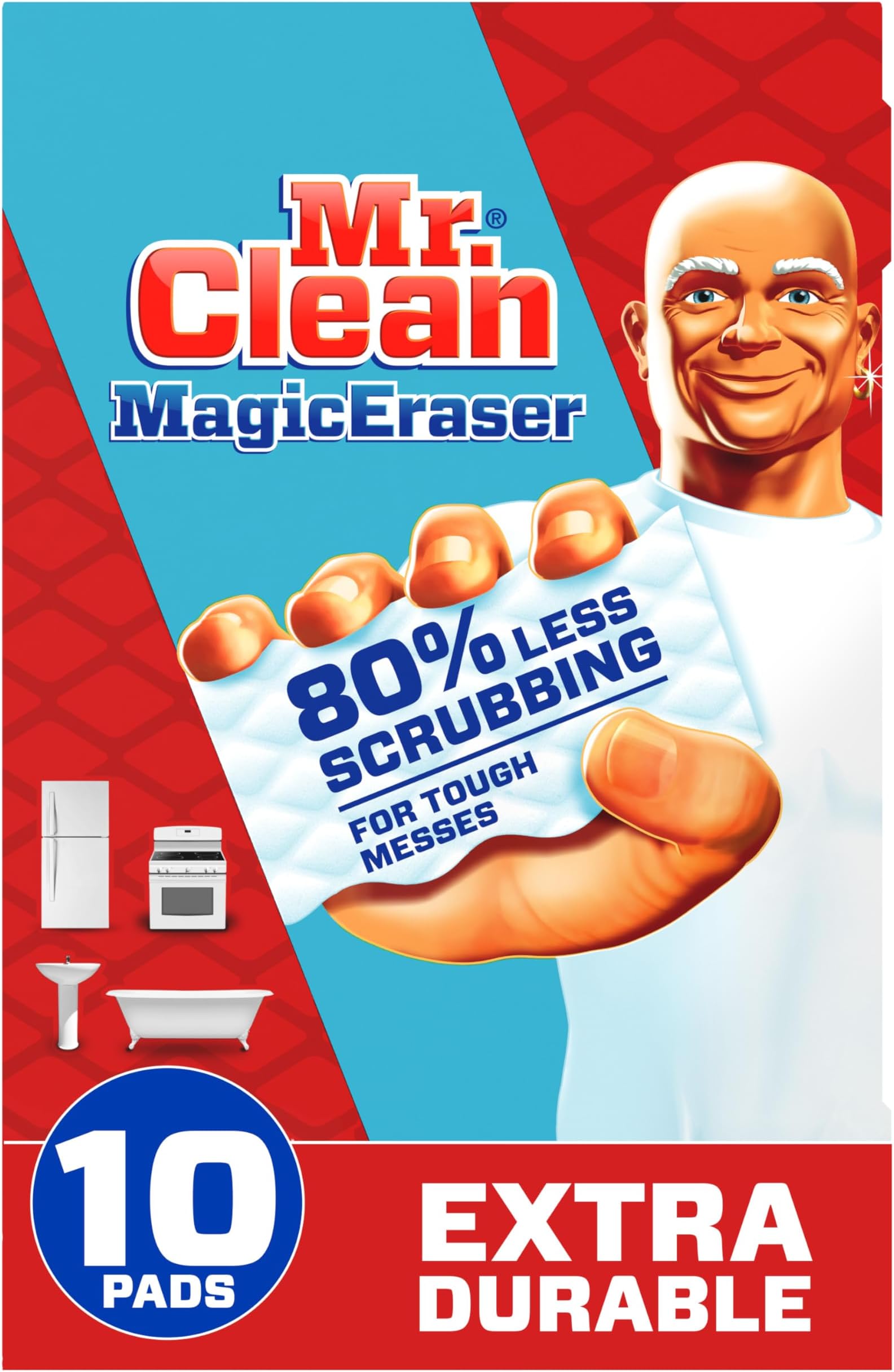 Amazon.com: Mr. Clean Magic Eraser Extra Durable, Cleaning Pads with ...