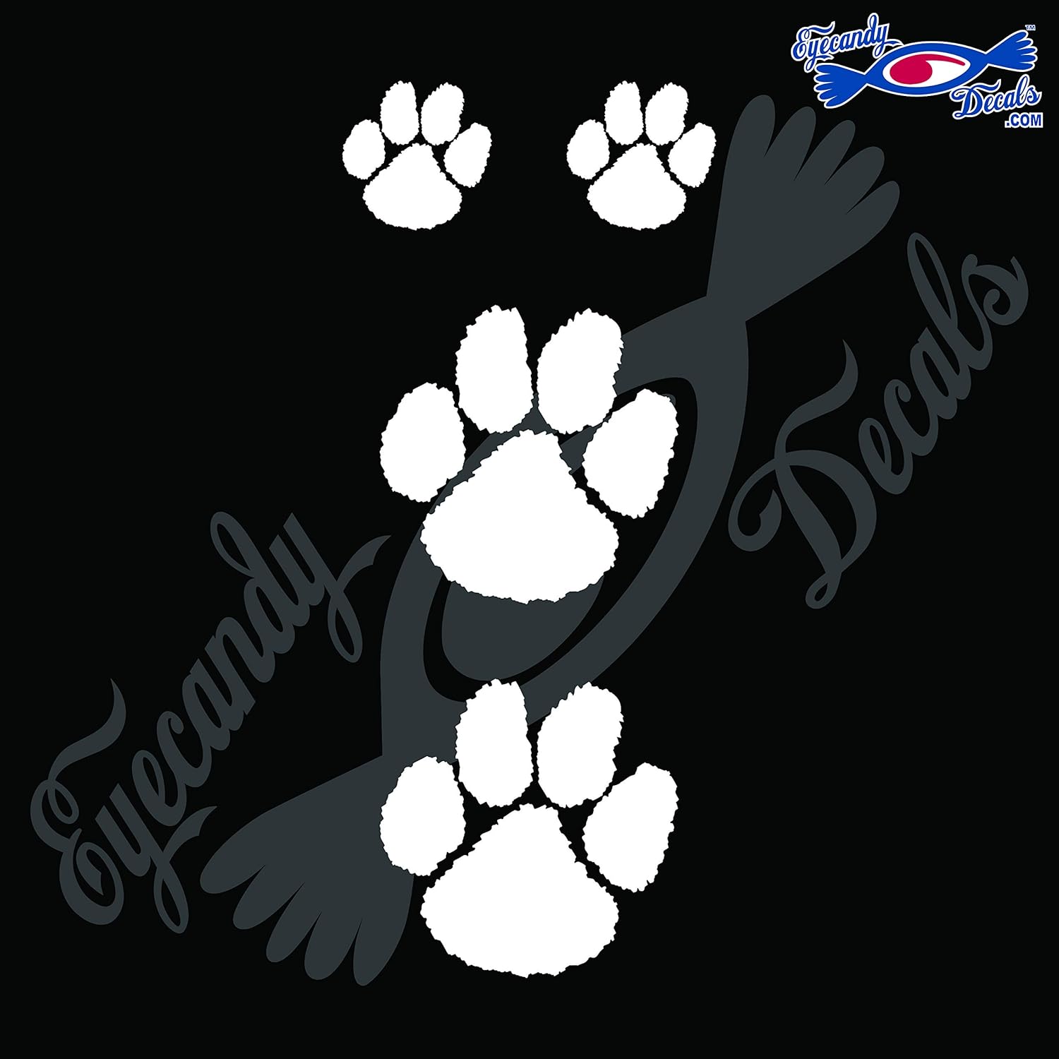 Amazon.com: Eyecandy Decals Tiger PAW 4 Pack 2-2" Plus 2-1" Decal ...