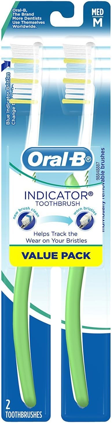 Amazon.com: Oral-B Indicator Contour Clean Medium Bristle Toothbrush ...