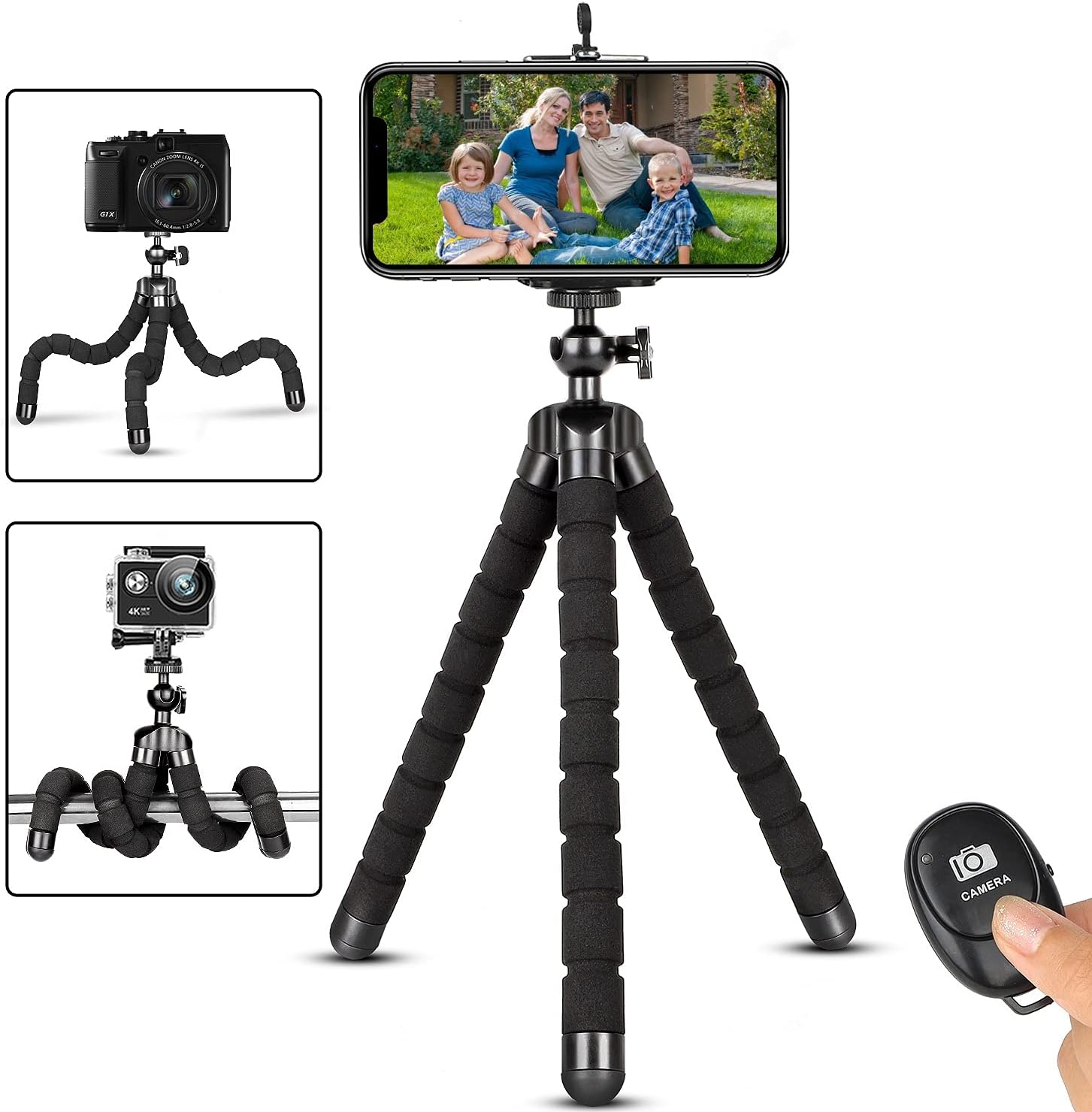 Amazon.com: Phone Tripod,Portable and Flexible Adjustable Cell Phone ...