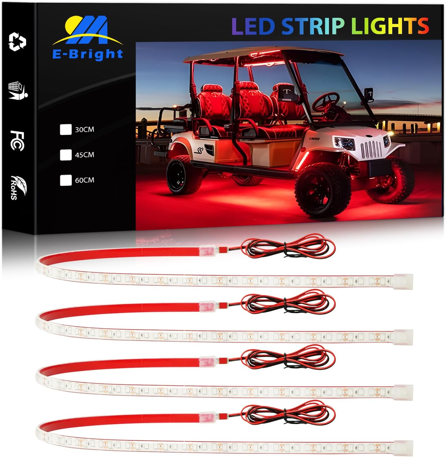 Amazon.com: 2PCS 170MM A Variety of Colours DRL LED Strip Lights for ...