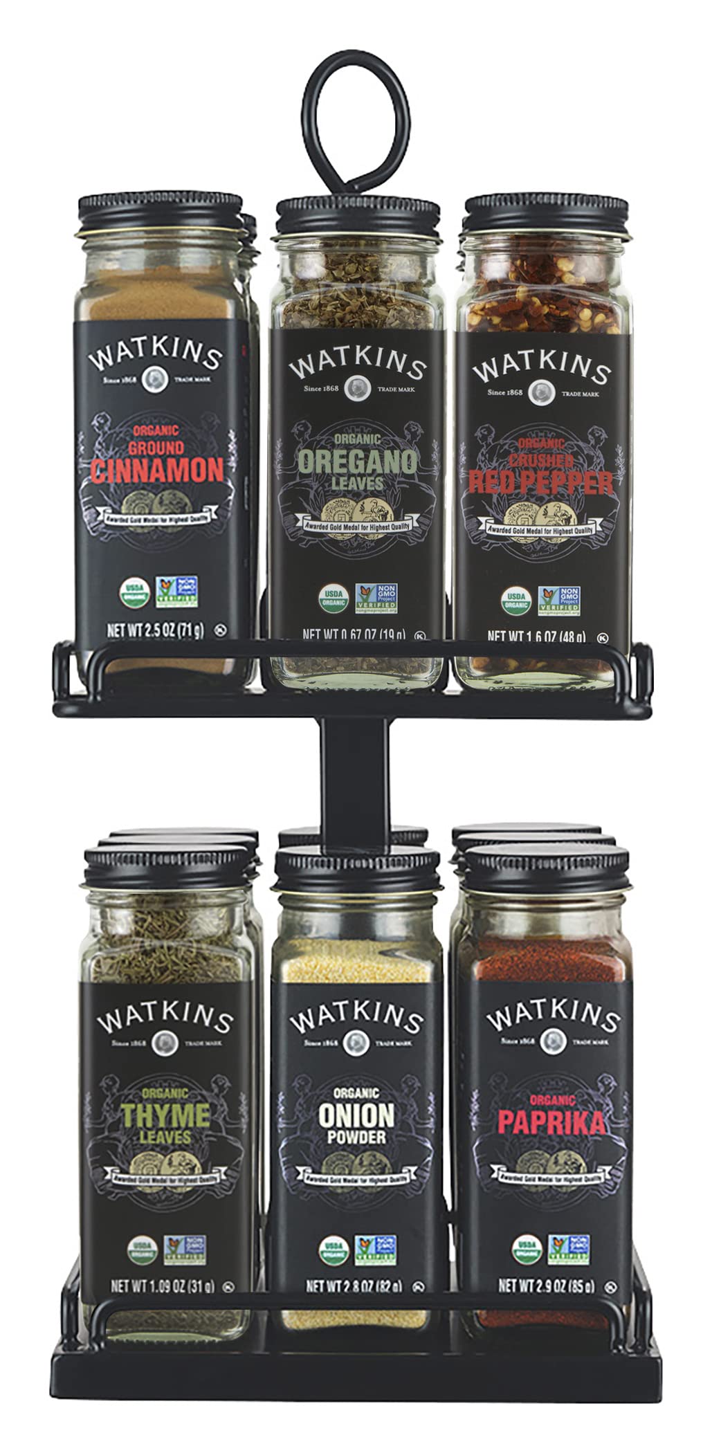 Snapklik.com : Watkins Countertop Two Tier Rotating Spice Rack ...
