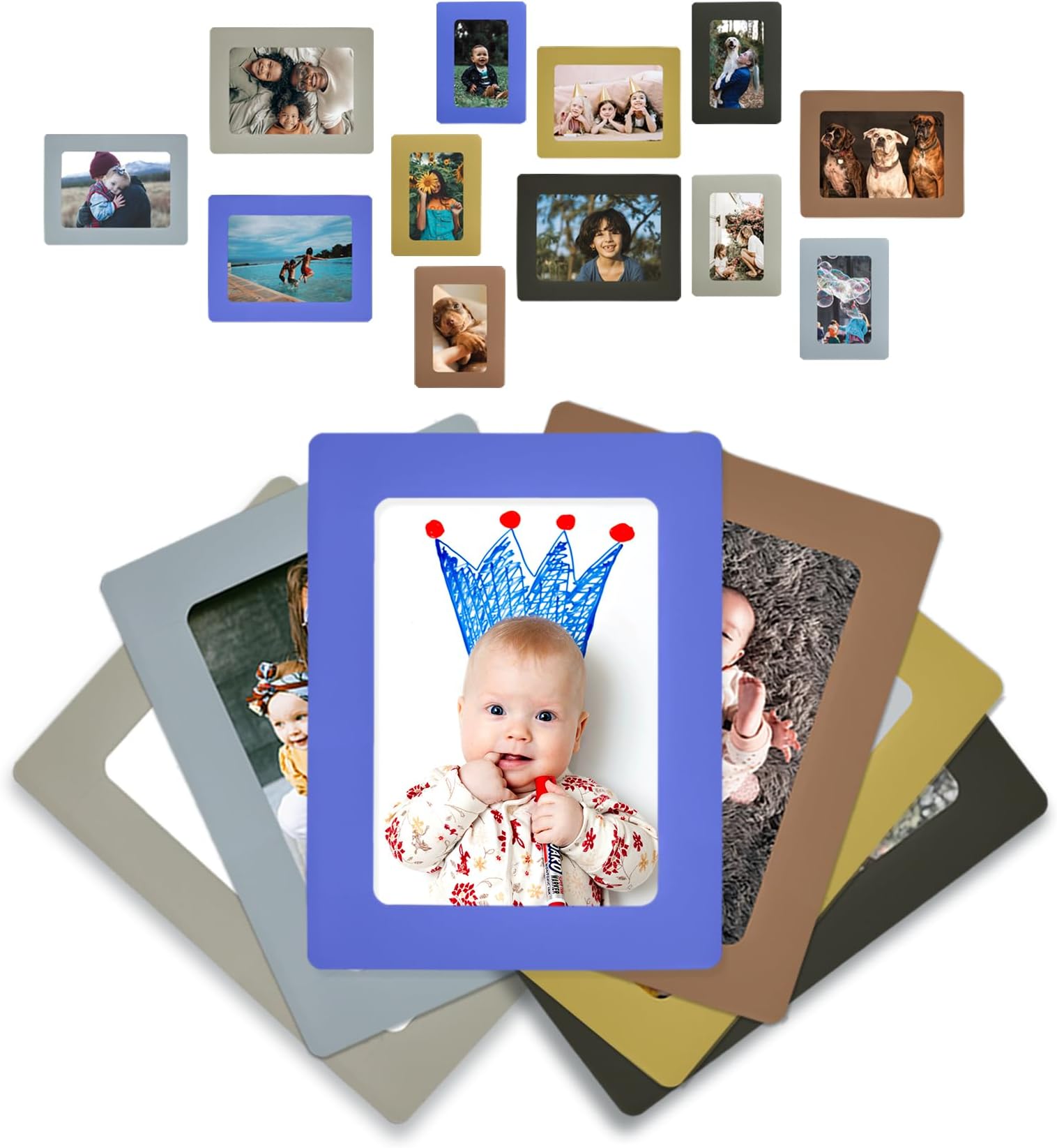 Amazon.com - Tatuo 6 Pcs Magnet Picture Frames for Fridge Christmas ...